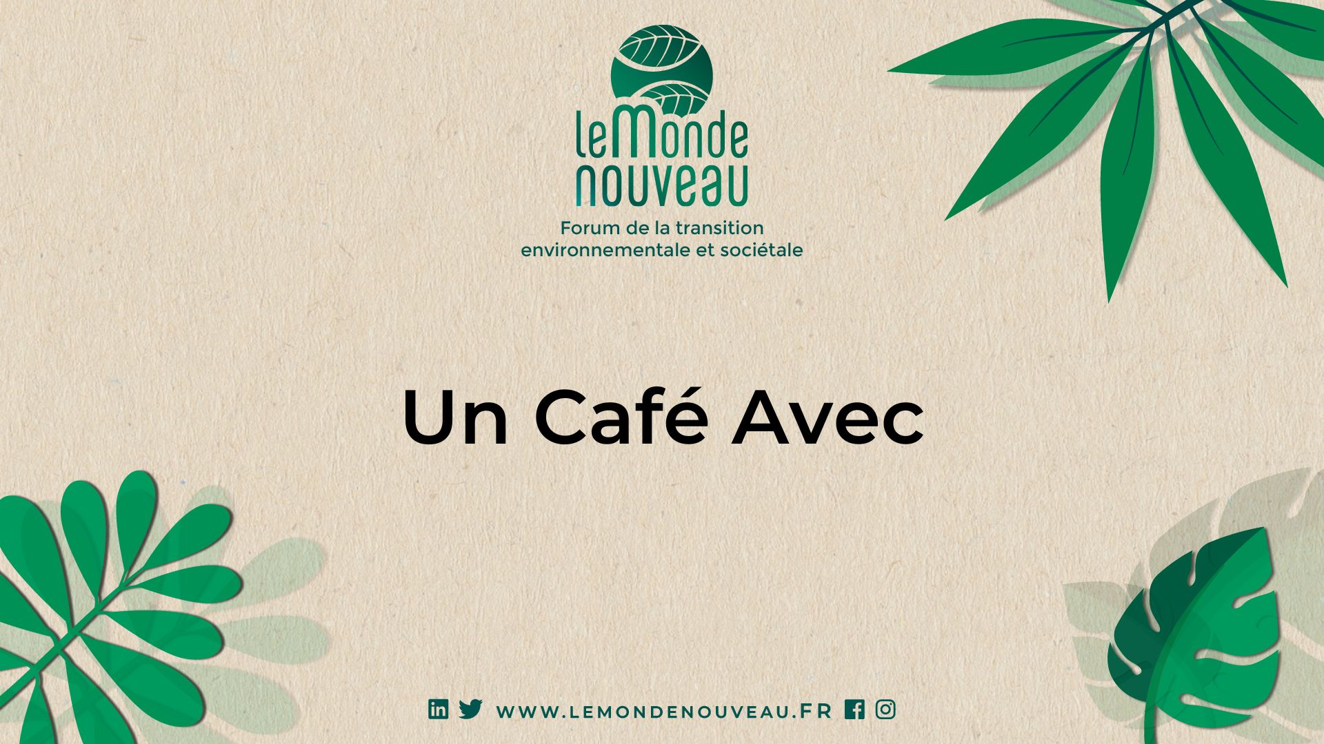 Un café avec - Atelier 2Tonnes et Fresques du Climat - Le monde nouveau